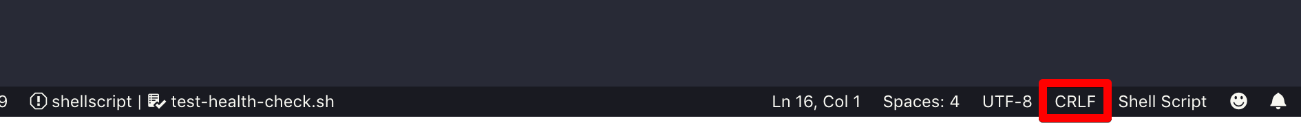 Visual Studio Code Line Endings And A Bash Script The Crafting Strider